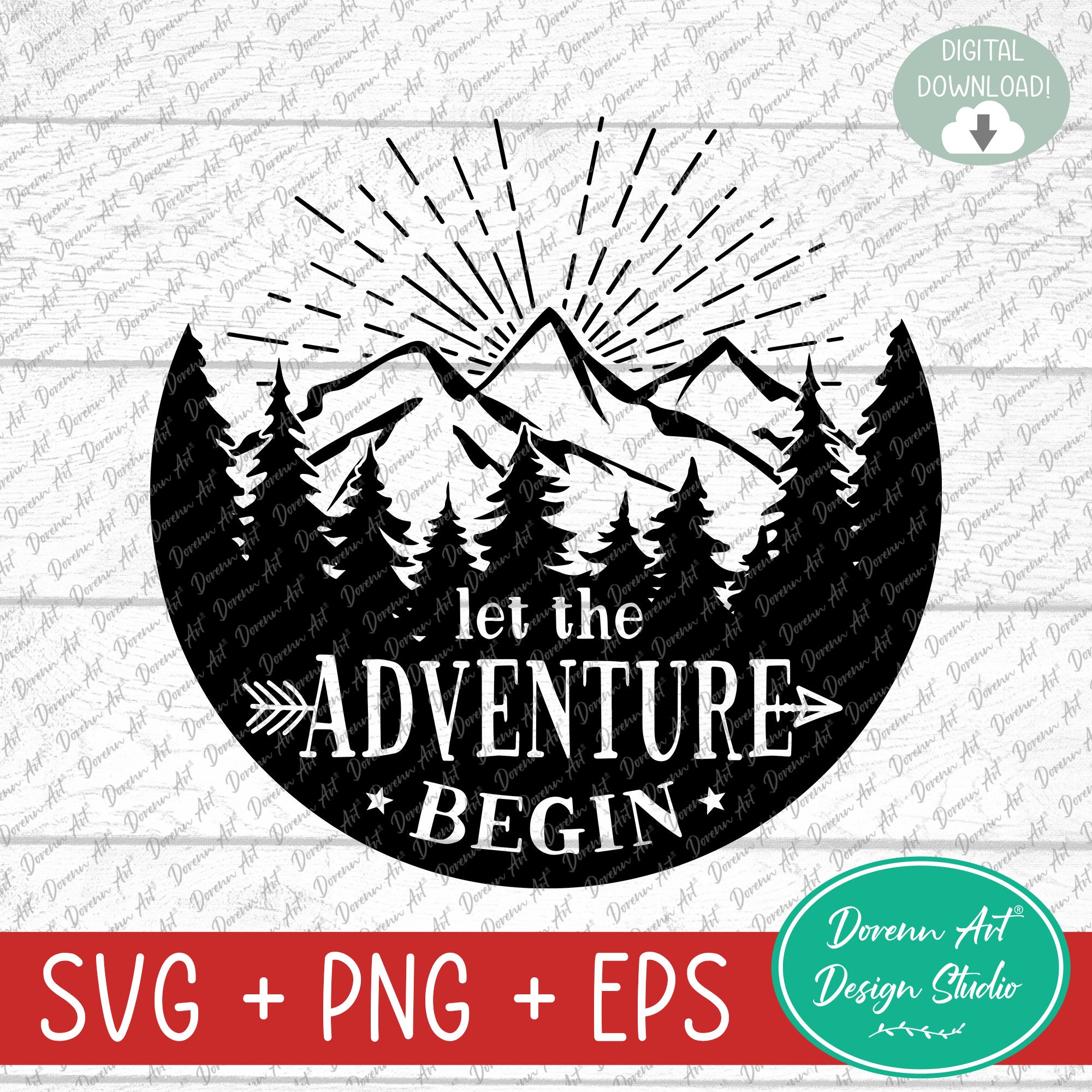 Let the Adventure Begin SVG, Camping Svg, Travel Svg, Mountain Svg ...