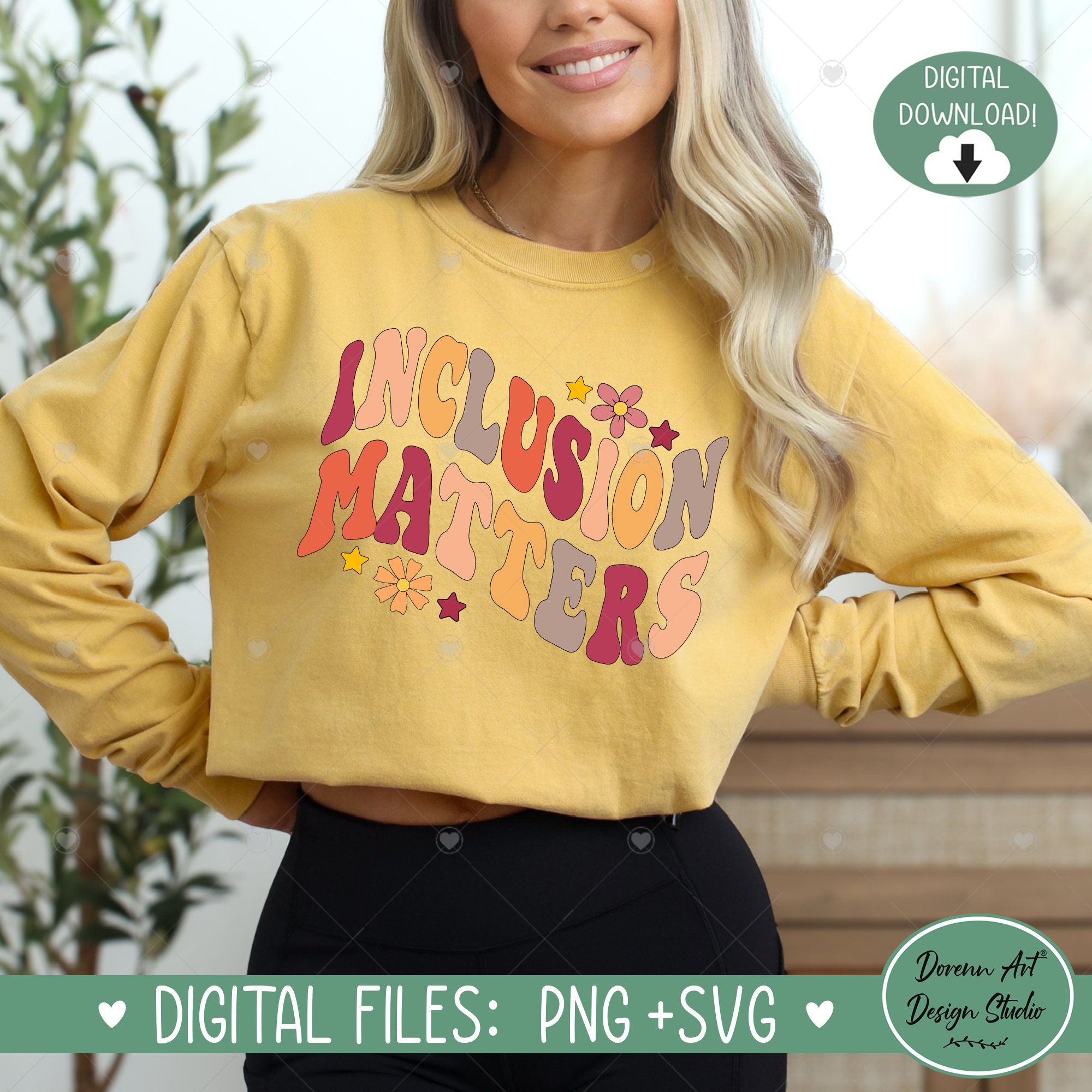 Inclusion Matters SVG PNG, Neurodiviersity Svg, Kindness Design Shirt ...