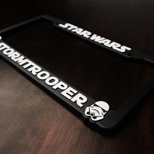 Star Wars Stormtrooper License Plate Frames Brackets 3D Raised Letter ...