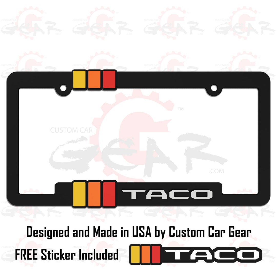 TACO Vintage-toyota-retro-style-license-plate-frame-trd-offroad-tacoma ...
