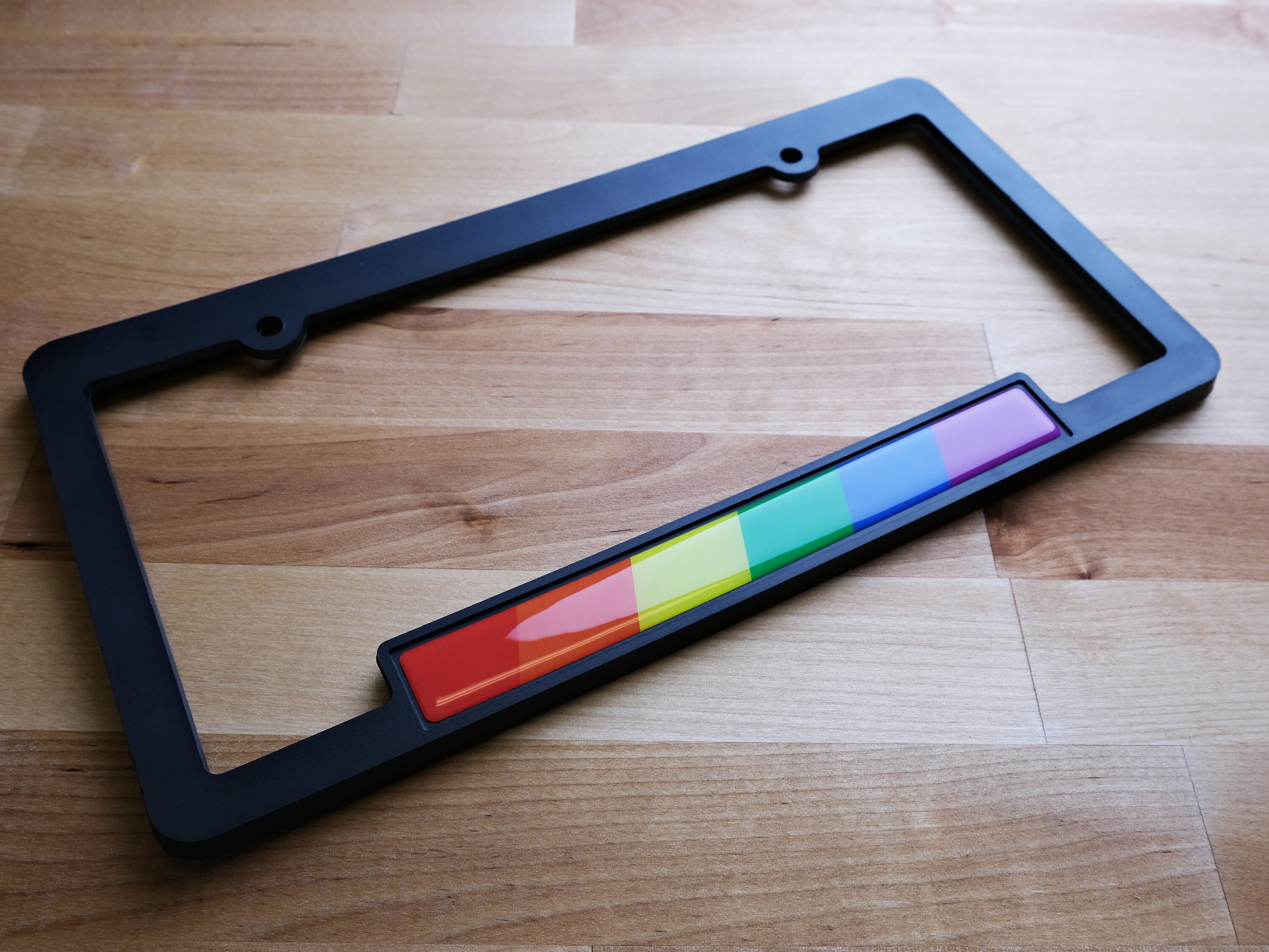 Gay PRIDE License Plate Frame - Rainbow Bracket - Etsy