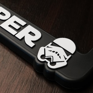 Star Wars Stormtrooper License Plate Frames Brackets 3D Raised Letter 1 ...
