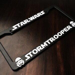 Star Wars Stormtrooper License Plate Frames Brackets 3D Raised Letter 1 ...