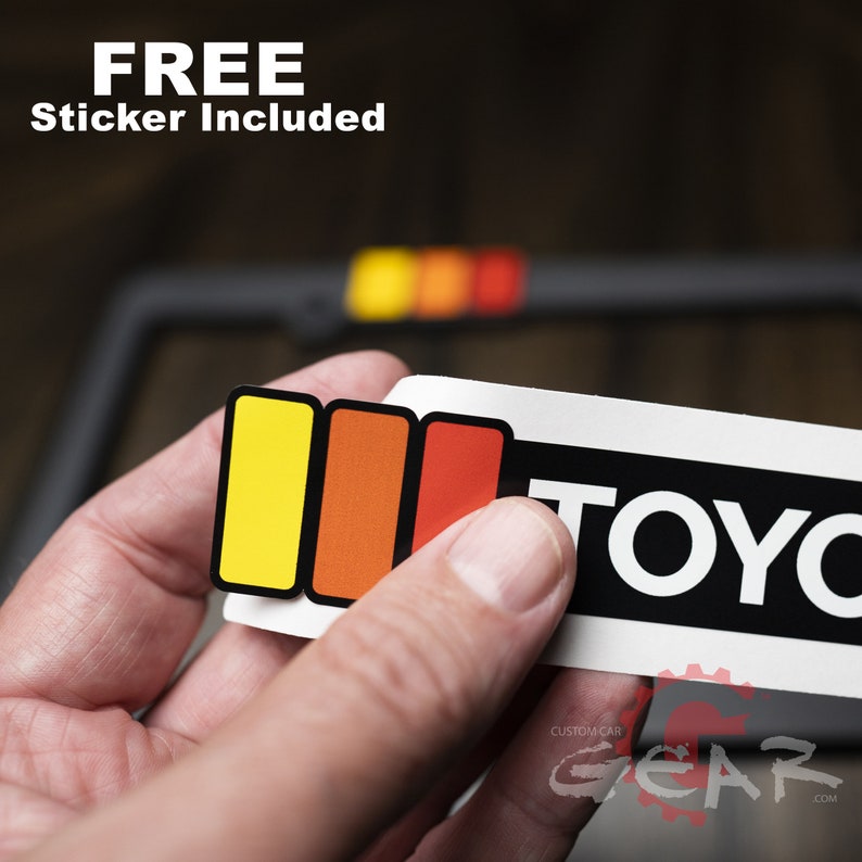 Vintage-toyota-retro-style-license-plate-frame-trd-offroad-tac - Etsy
