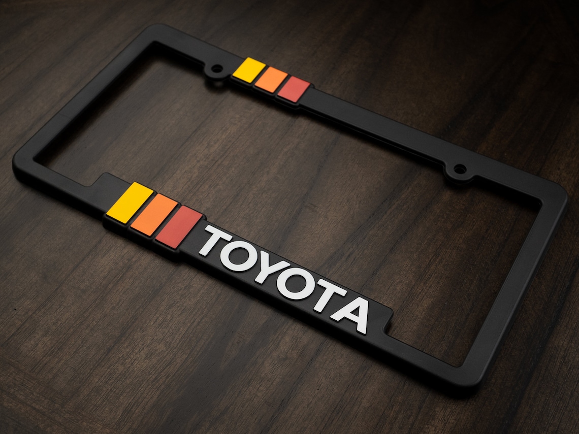Vintage-toyota-retro-style-license-plate-frame-trd-offroad-tac - Etsy