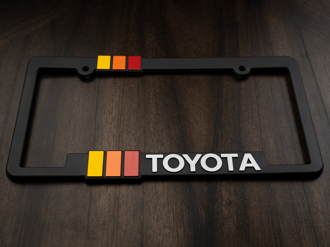 Vintage-toyota-retro-style-license-plate-frame-trd-offroad-tac - Etsy