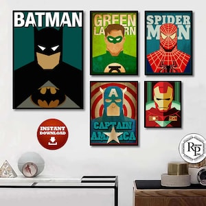 Marvel poster - Etsy