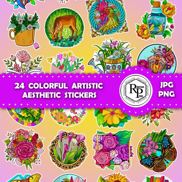 Free Printable Aesthetic Stickers - Etsy