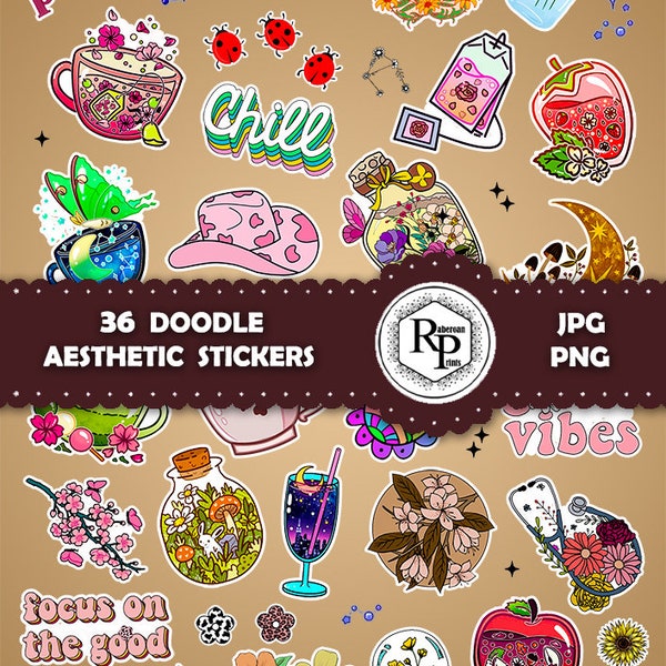 Aesthetic Sticker Designs - Etsy