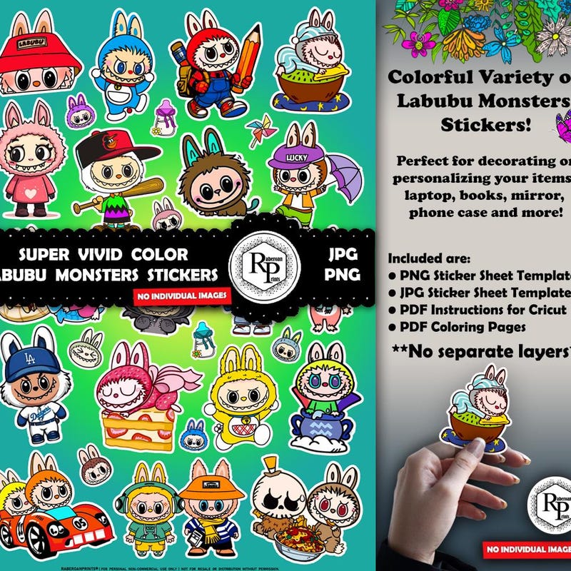 Labubu box template - Etsy España