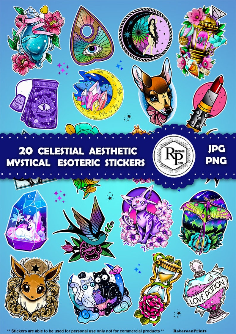 Celestial Aesthetic Mystical Esoteric Magic Stickers - Etsy