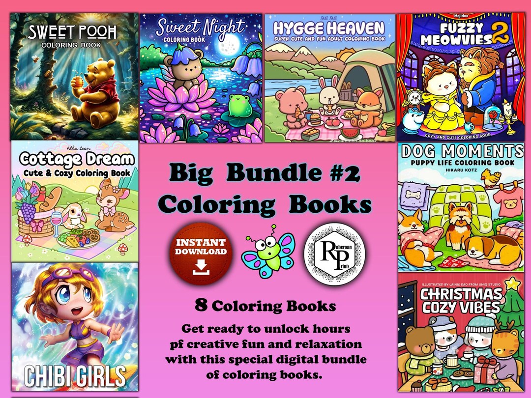 Coloring Books Bundle - 400+ Coloring Pages in Best Quality PDF + Bonus ...