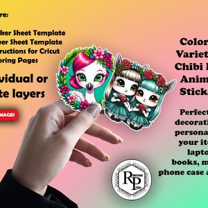 Bestseller**** Adorable Colorful Chibi Baby Animals ONE (1) Stickers ...