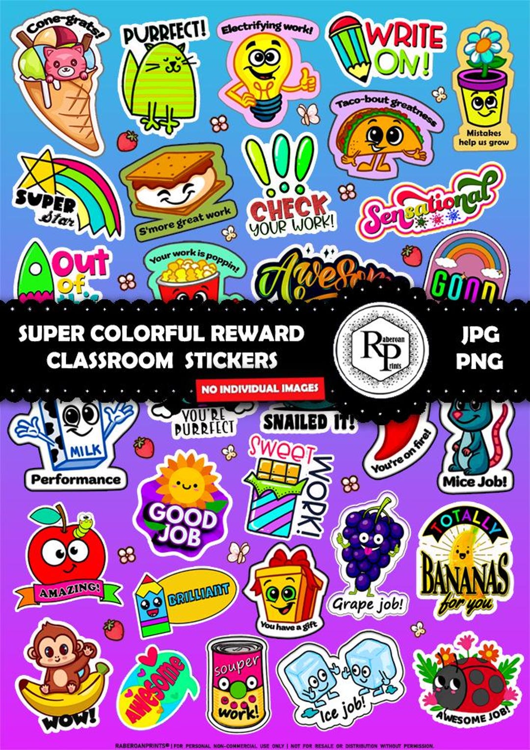 Classroom/school Reward (1) Stickers Sheet + Bonus Baby Animals ...