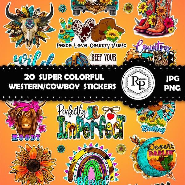 Western Stickers - Etsy