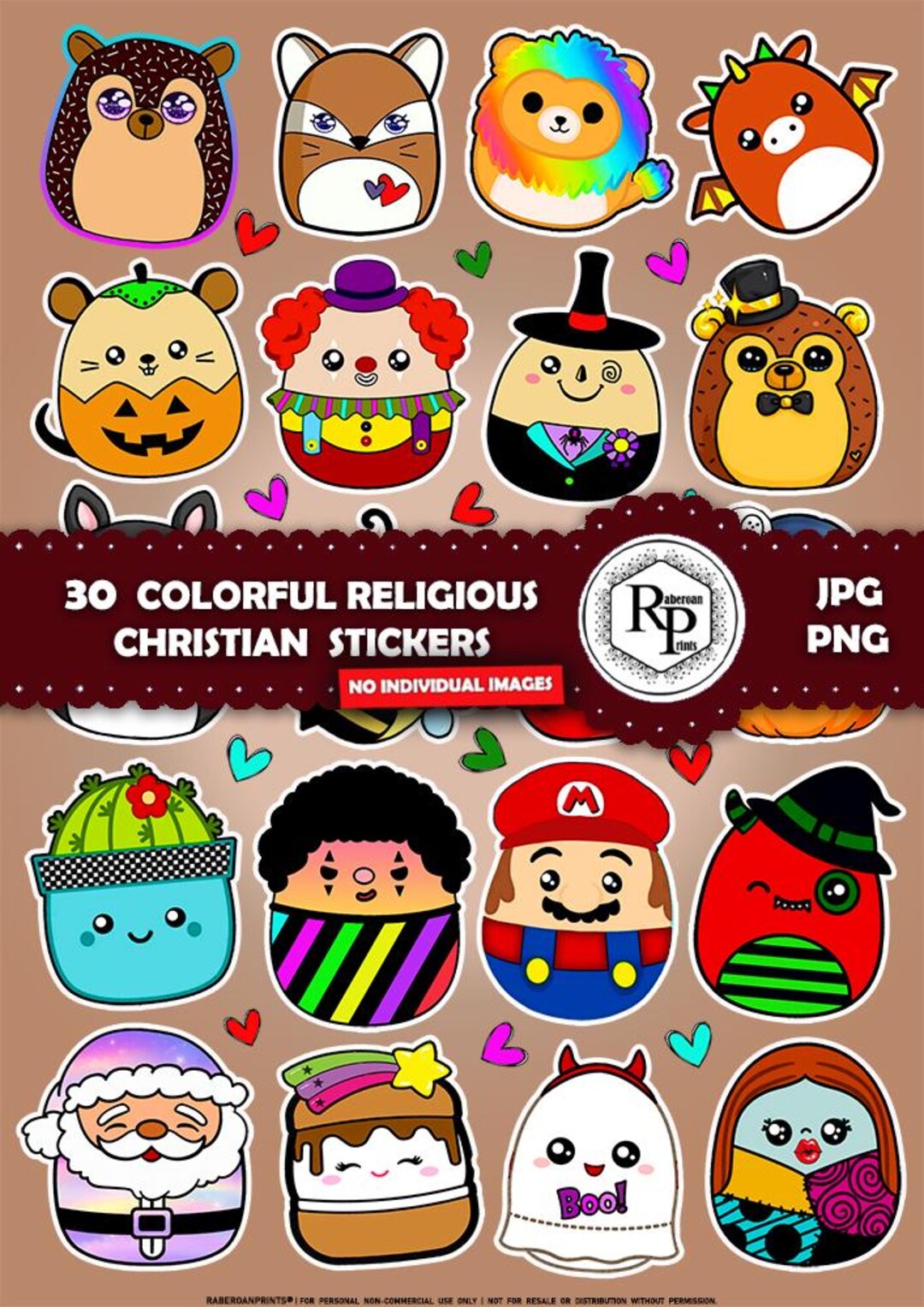 Best Seller Bundle*** Squishy Friends #11 - ONE Stickers Sheet - PNG ...