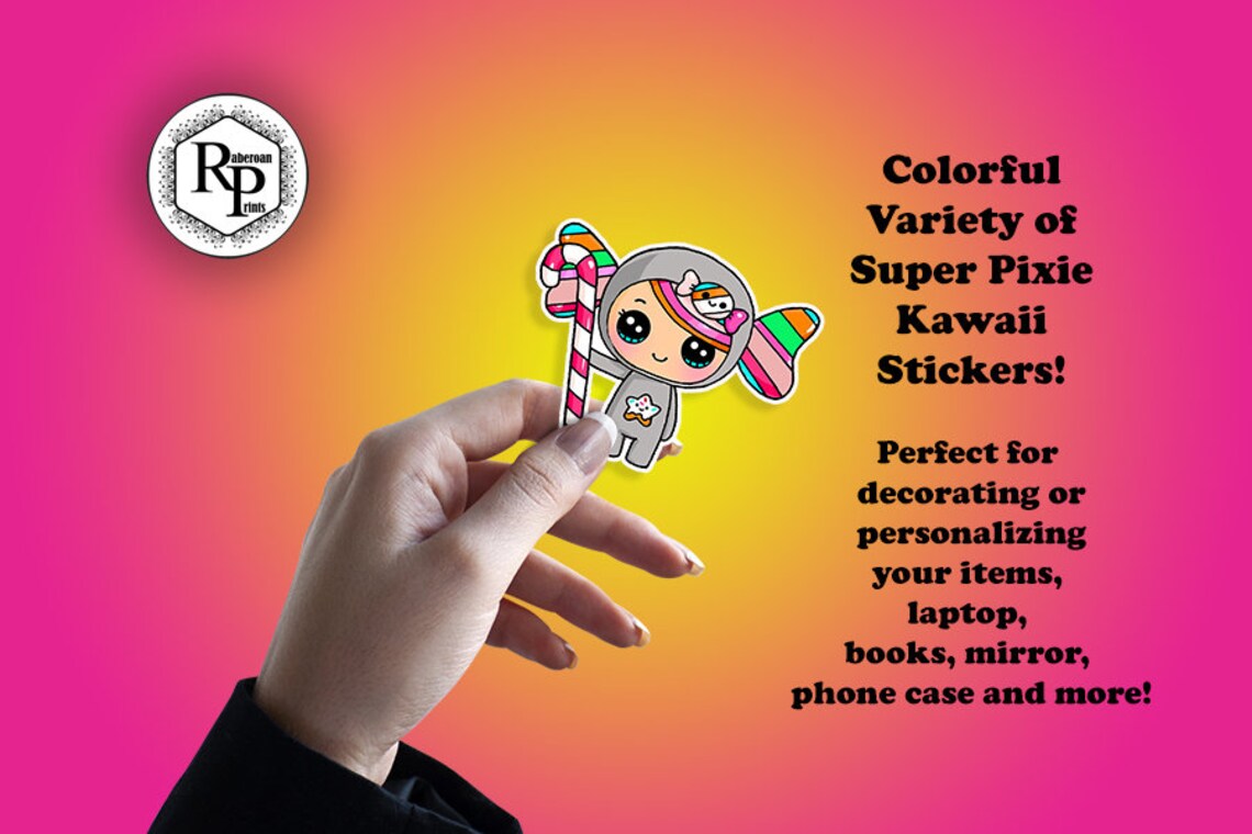 Pixie Kawaii Animal (1) Stickers Sheet - Planner - Junk Journal - Card ...