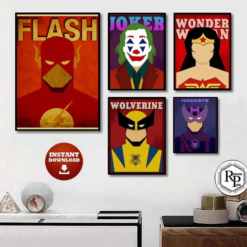 Superhero Posters - Etsy