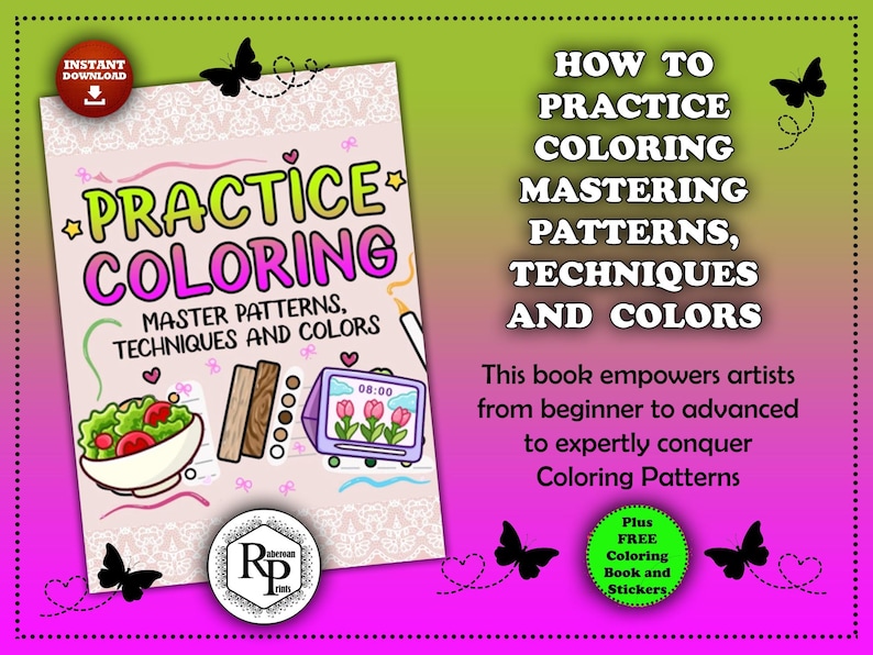 How to Master Coloring Practice Book + Bonus Coloring Book and Stickers ...