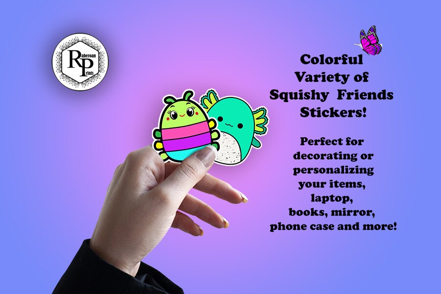 Squishy Friends Stickers Sheet - PNG, JPF Bonus Stickers Schhol ...