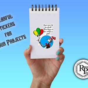 Best Selling** Super Bright Color Dr. Seuss Quotes ONE (1) Stickers ...