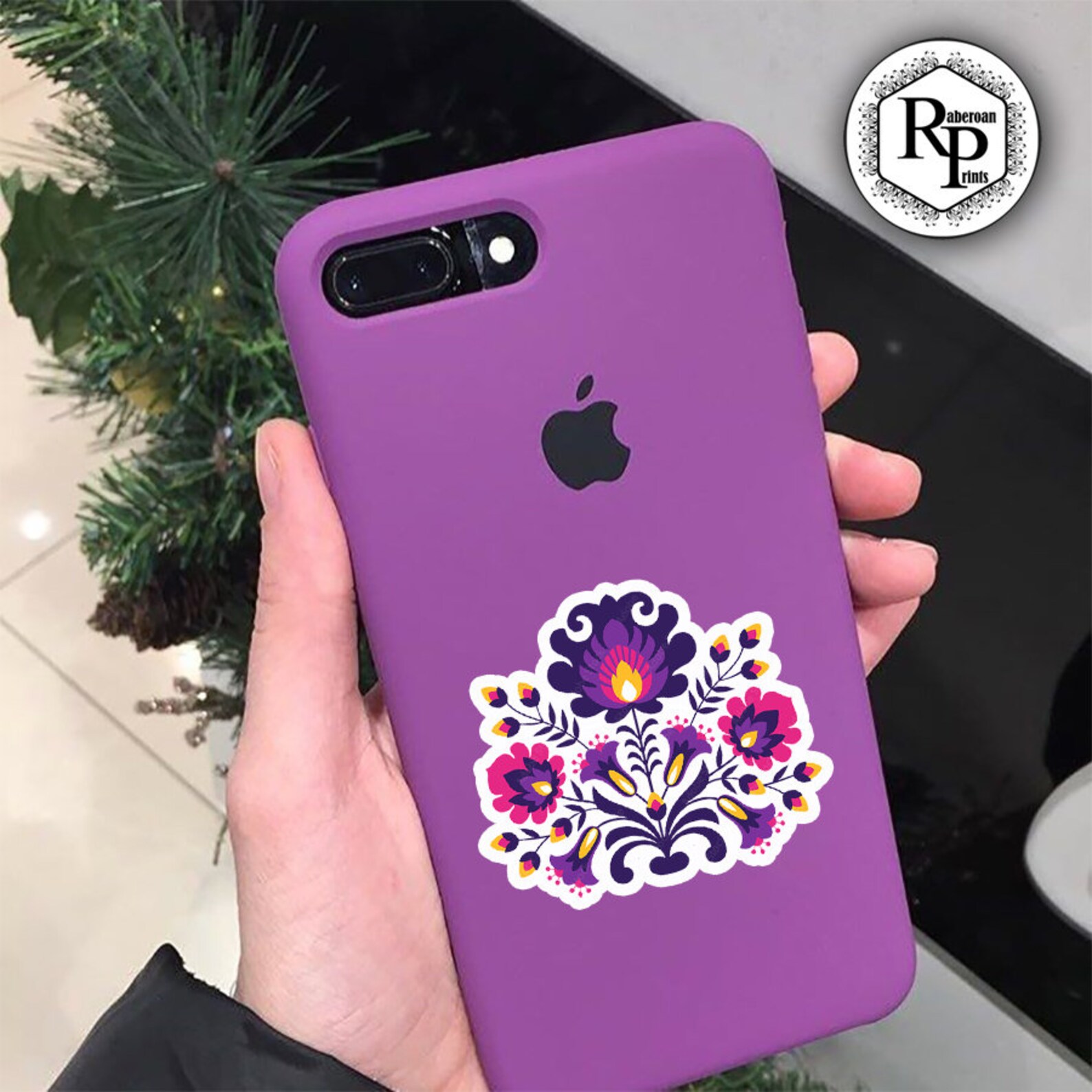 Colorful Folk Stickers Sheet PNGJPF & Gift Box Template - Etsy