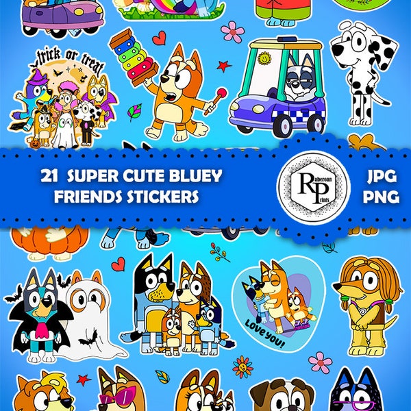 Bluey Stickers - Etsy