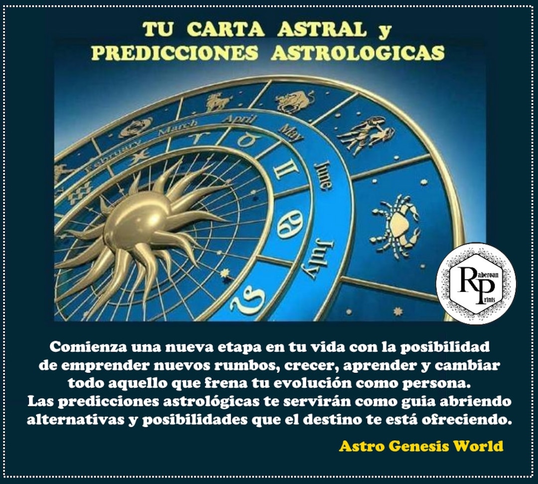 Carta Astral Profesional, Carta Natal, Astrologia Predictiva, Lectura ...
