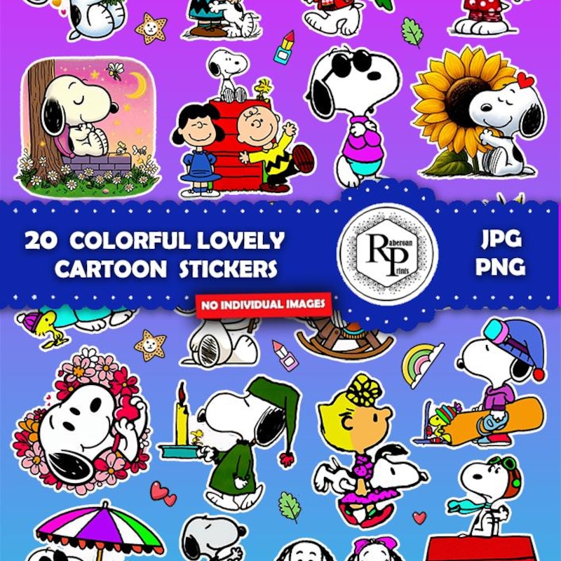 Snoopy stickers printable - Etsy España