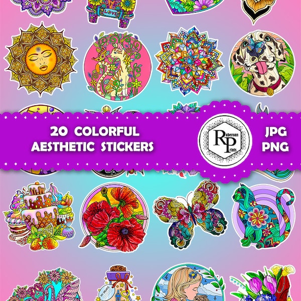 Free Printable Aesthetic Stickers - Etsy
