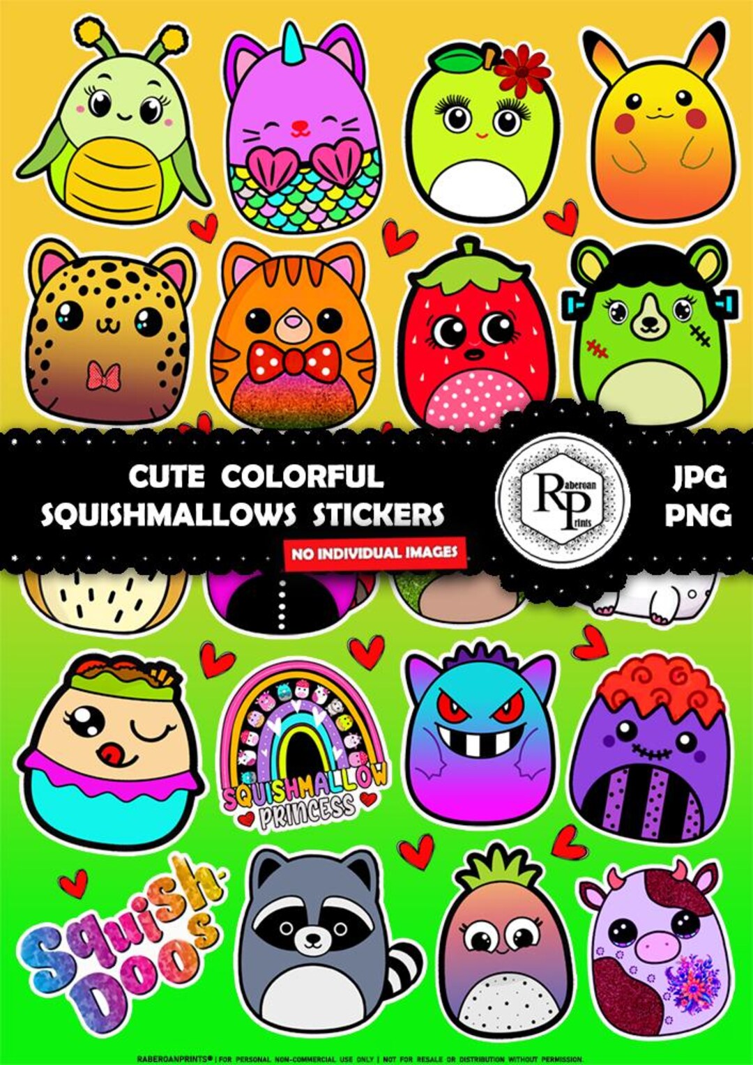 Squishmallow (1) Stickers Sheet + Bonus Coloring Pages - Planner ...