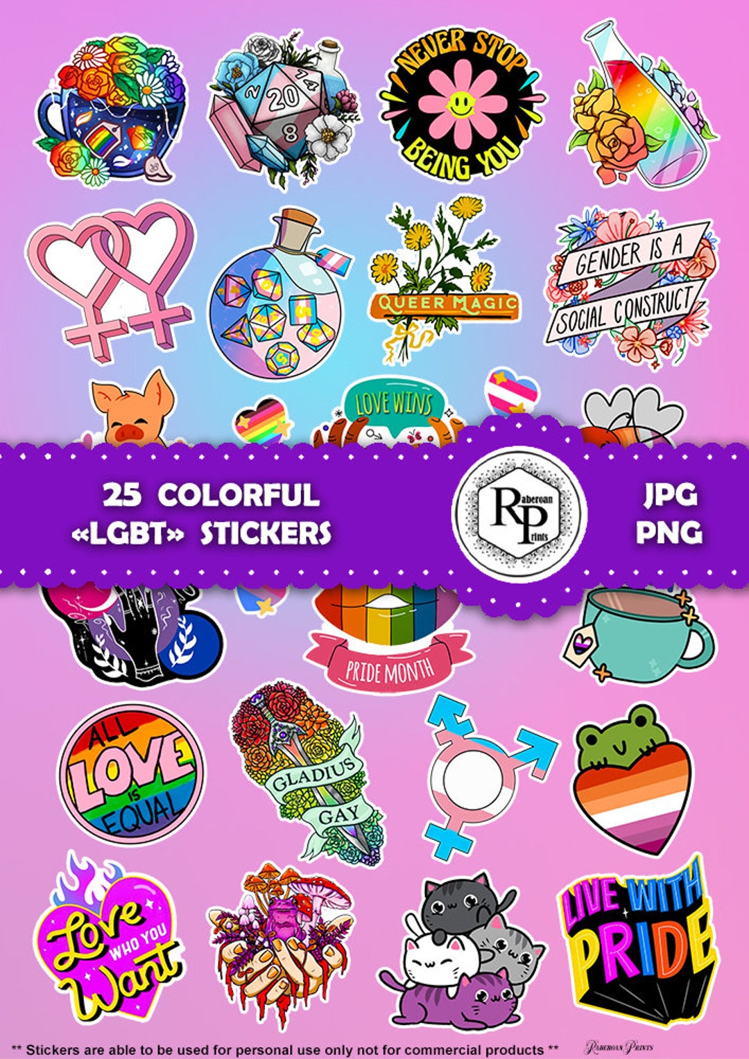 LGBT Transgender | Gay | Pride | Lesbian Stickers Sheet + Bonus "lgbt ...