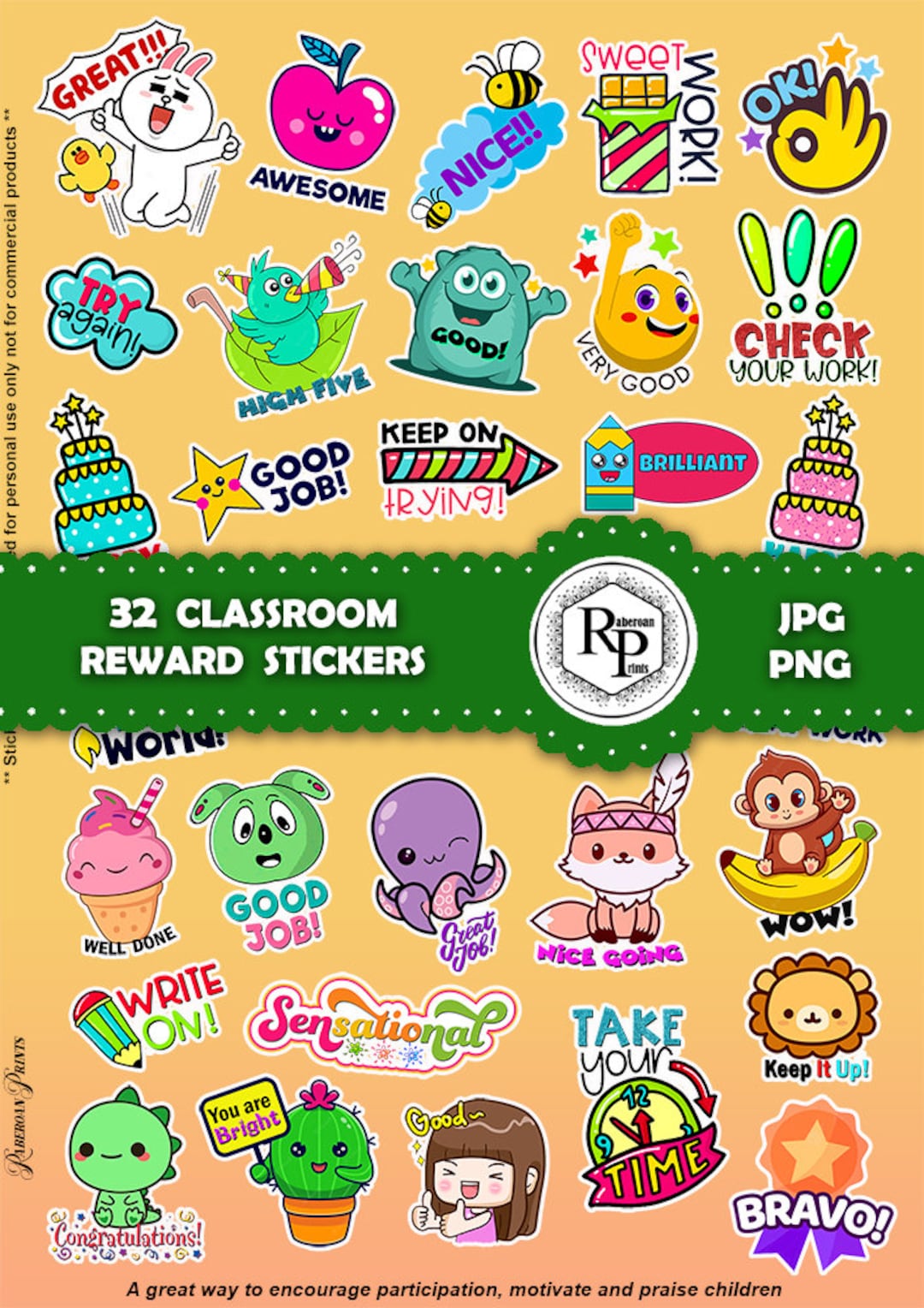 Classroom/school Reward Stickers (1) Sheet + Bonus Activity Book for ...