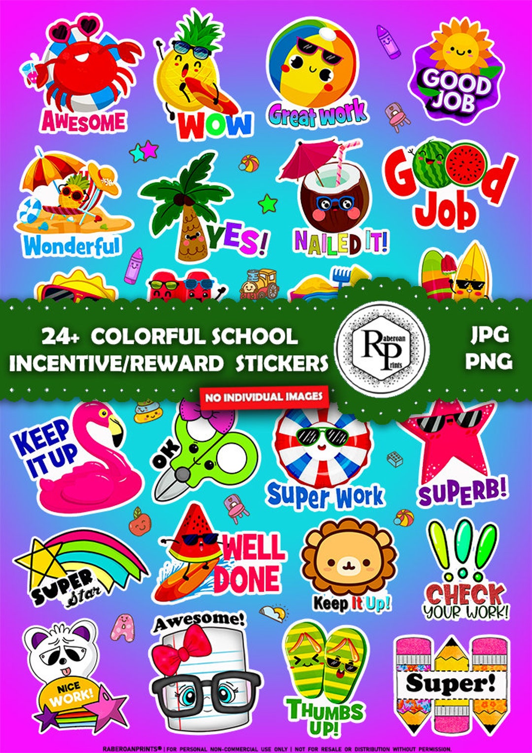 Classroom/school Motivational Reward (1) Stickers Sheet #13 + Bonus ...