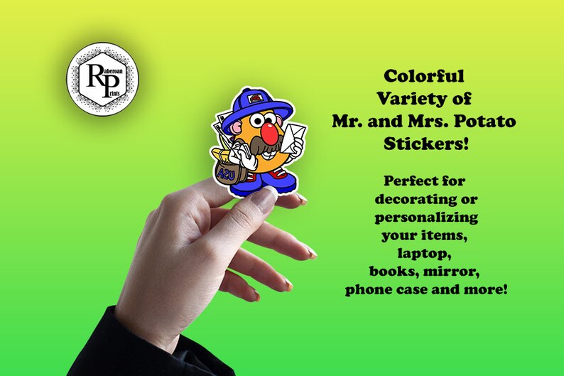 Mr. Potato Head Stickers Sheet– Bonus Coloring Bookmarks - Printable ...