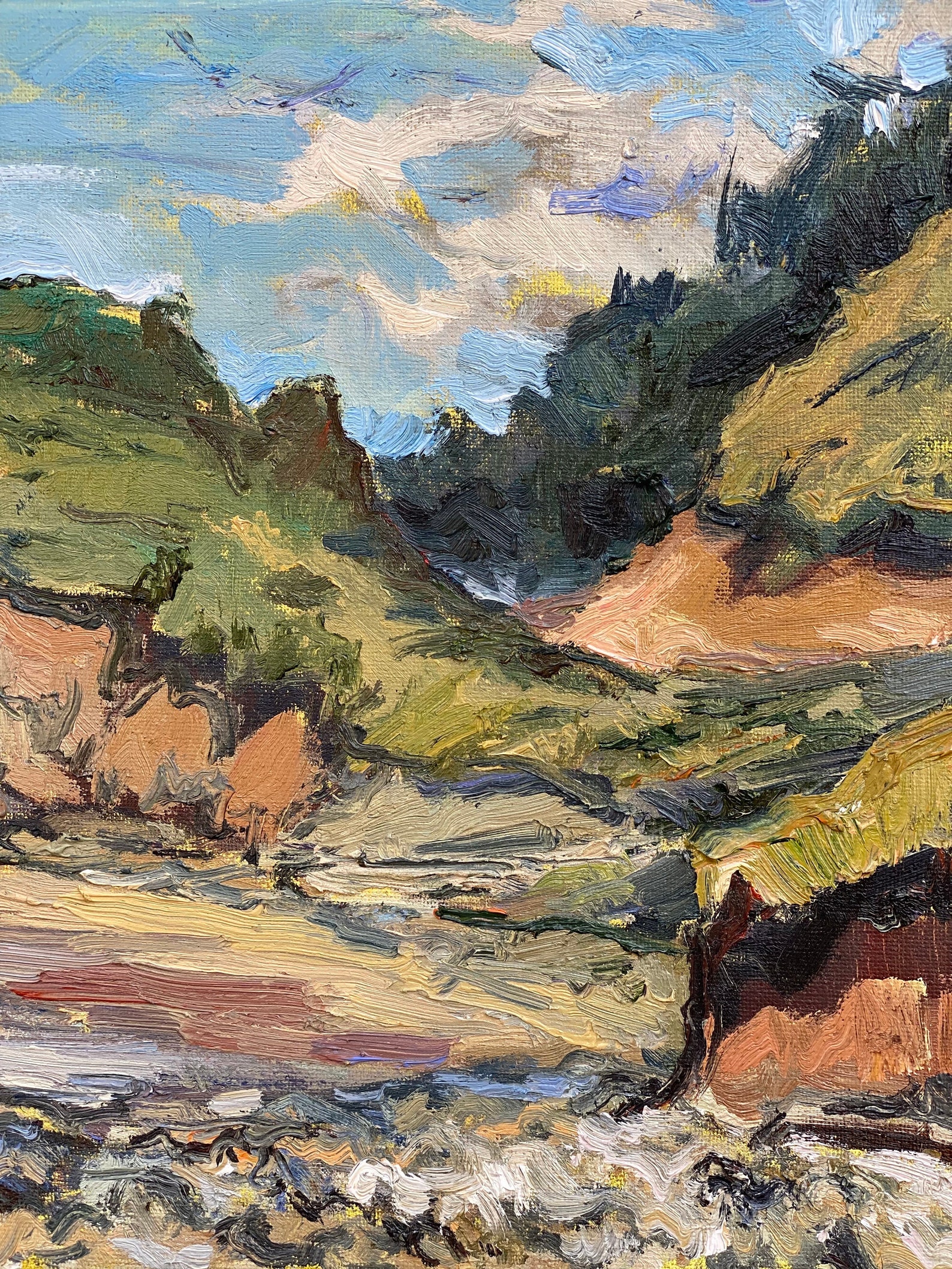 South of Perpetua Bluff Original Oil Painting Seascape of Oregon Coast ...