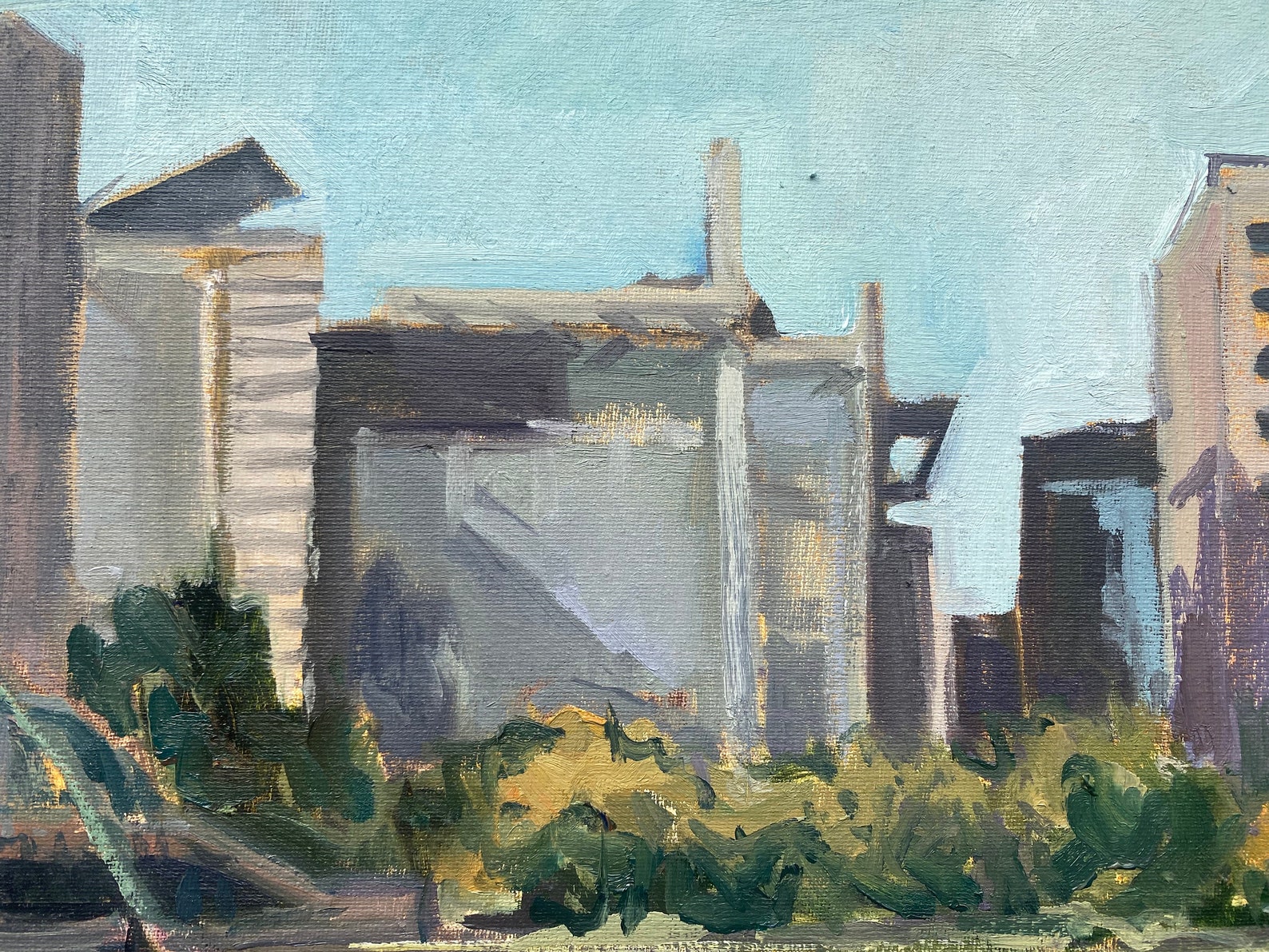Hawthorne Bridge, SE Madison, Oil Painting En Plein Air, Portland OR ...