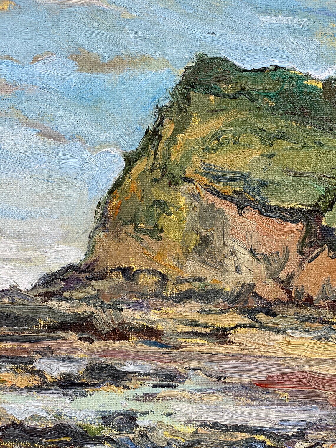 South of Perpetua Bluff Original Oil Painting Seascape of Oregon Coast ...