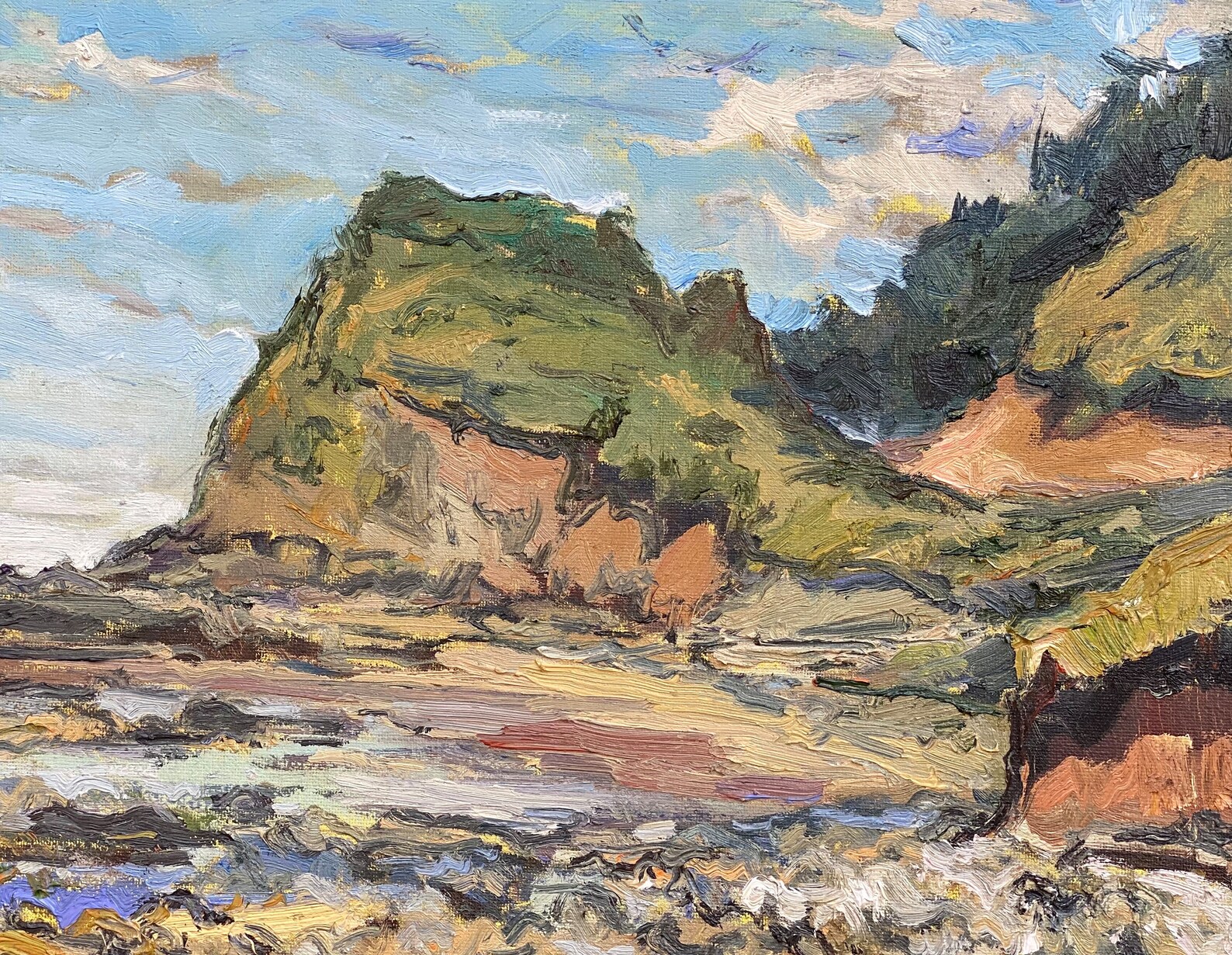 South of Perpetua Bluff Original Oil Painting Seascape of Oregon Coast ...