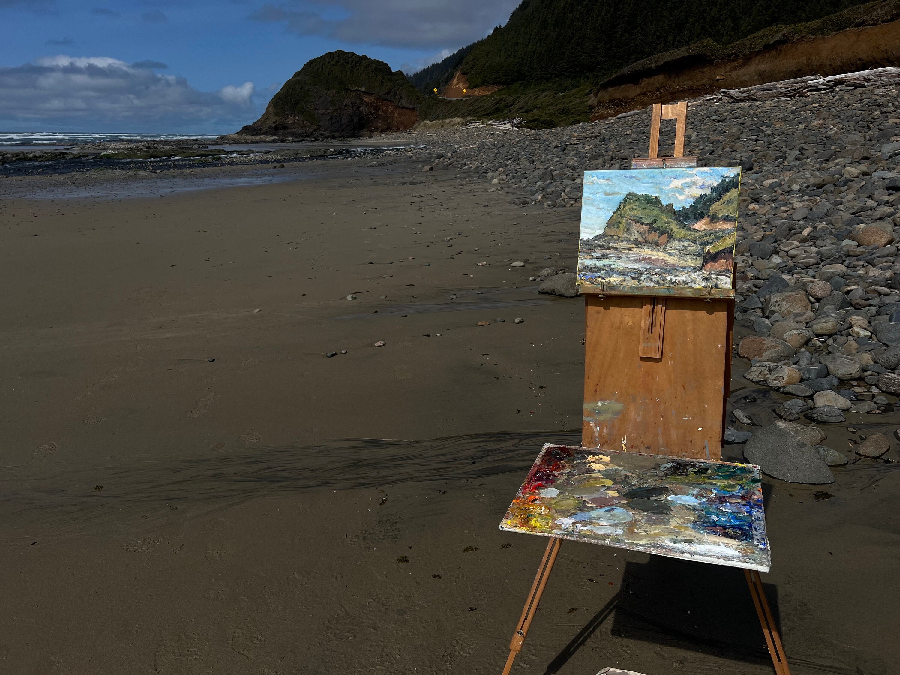 South of Perpetua Bluff Original Oil Painting Seascape of Oregon Coast ...