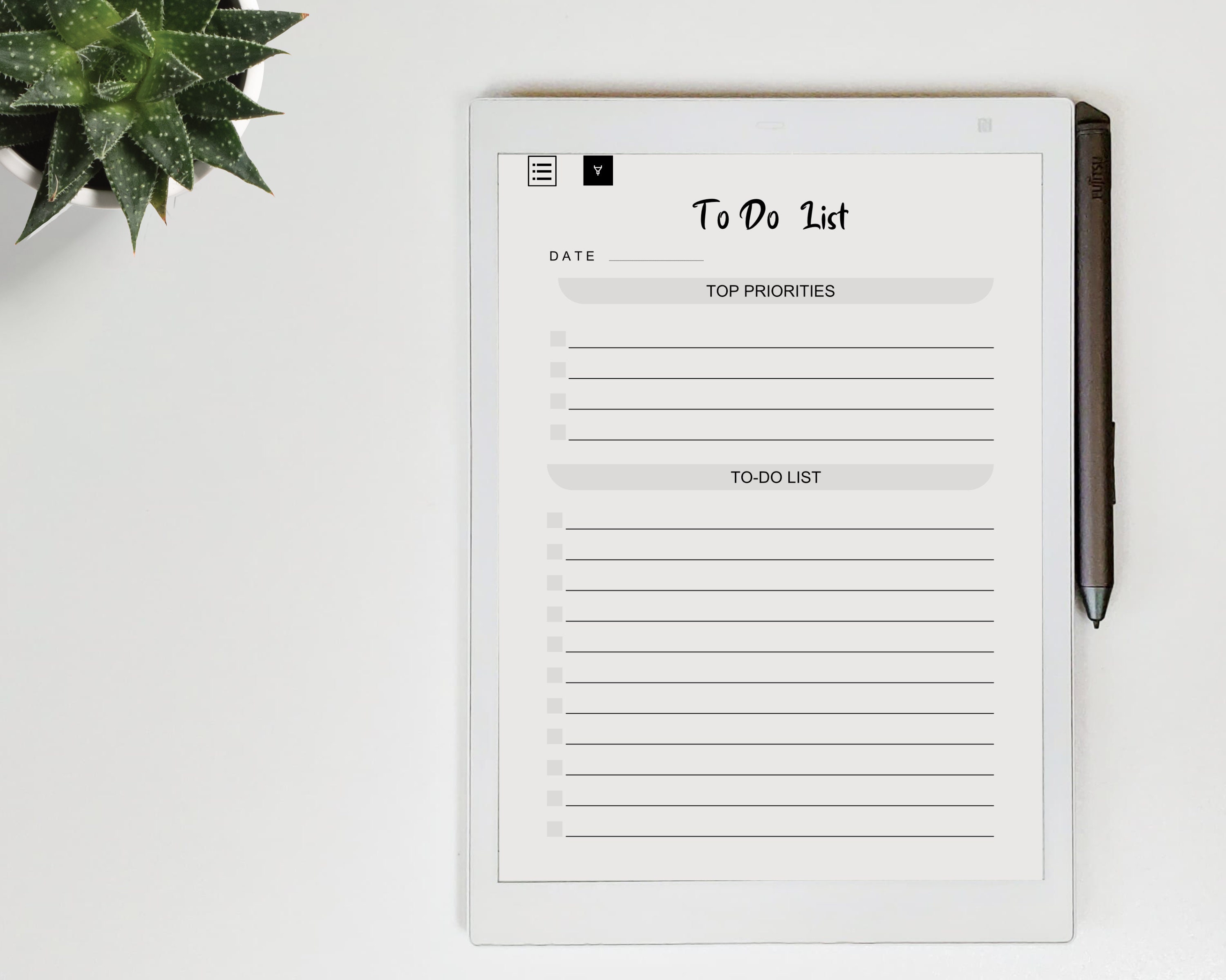 Supernote A6X/A6 Templates, Supernote A5X/A5 To-do List | Pdf & Png - Etsy