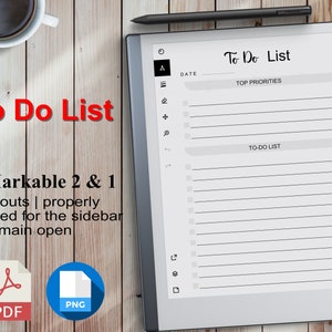 Remarkable 2 Templates To-do List 3 Layouts pdf & Png - Etsy Canada