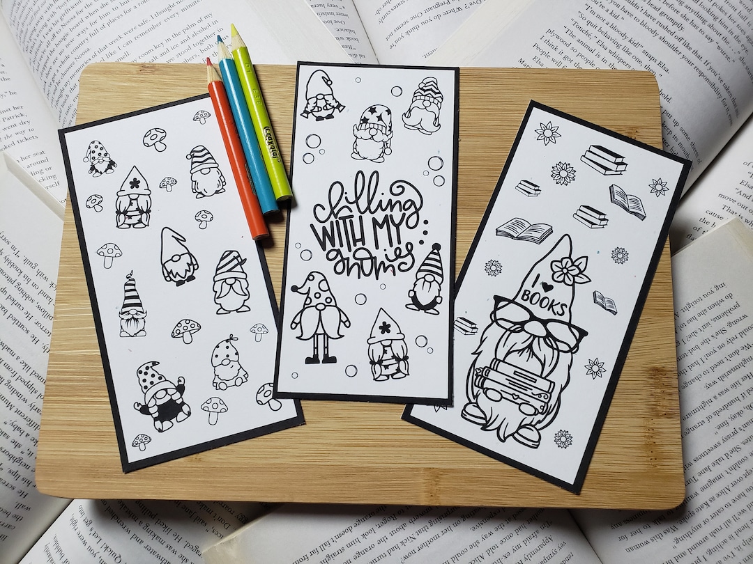 Gnome Color-me Bookmarks || Coloring Activity Bookmarks for Children ...