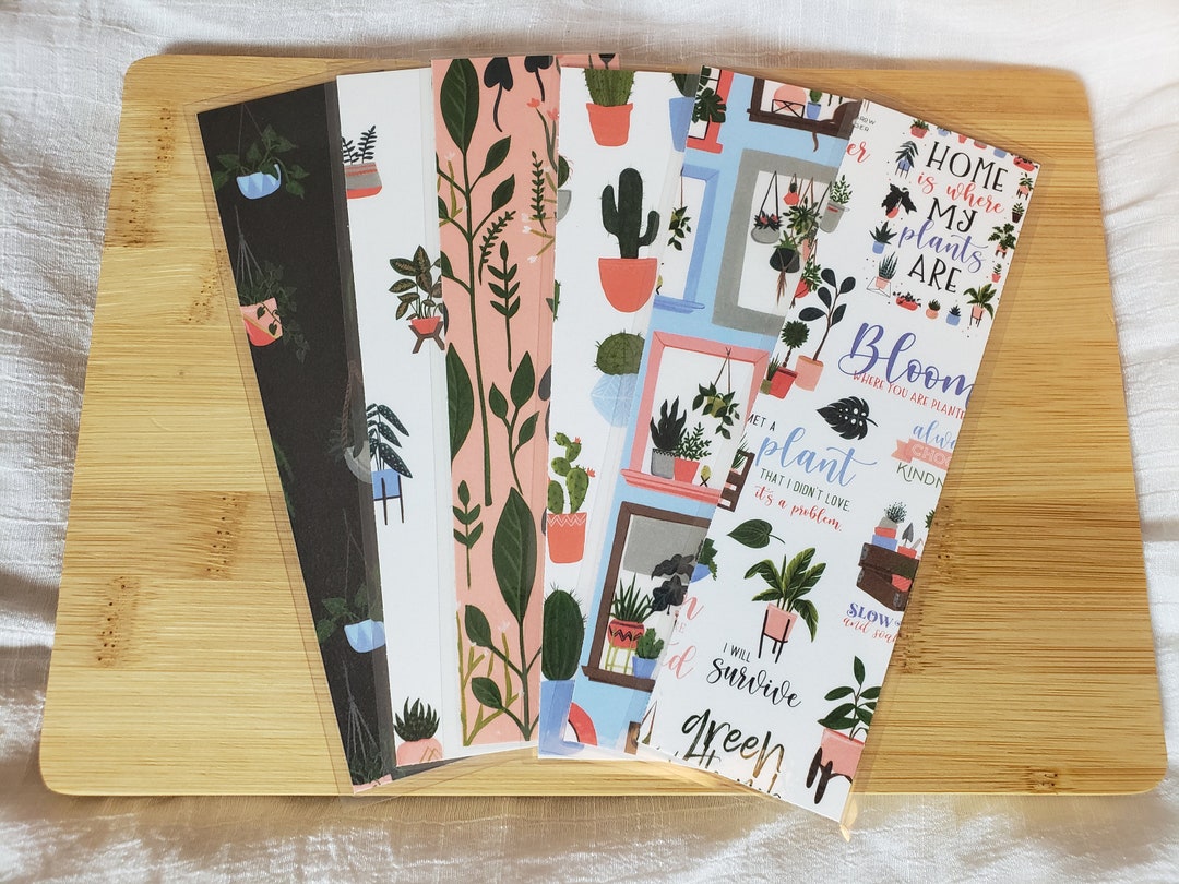 Plant Lady Double-sided Handmade Laminated Bookmarks Plants/houseplants ...