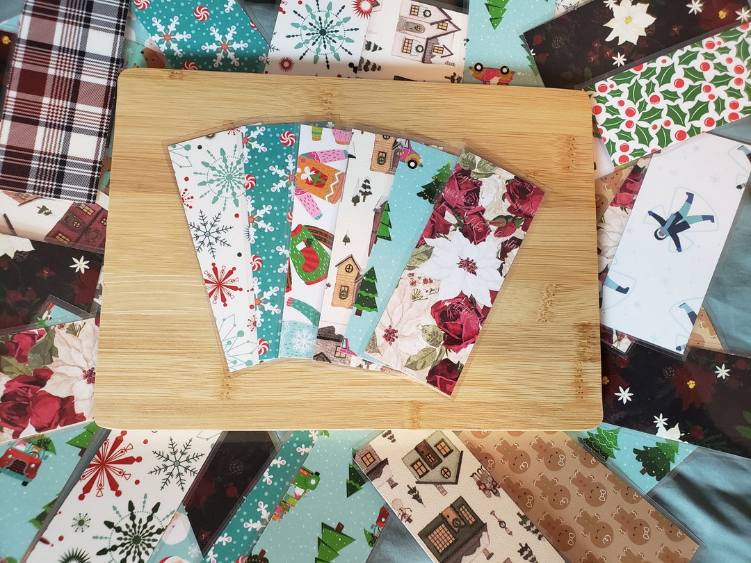 Christmas & Winter Holiday Mini Bookmark Bundles || Assorted Double ...