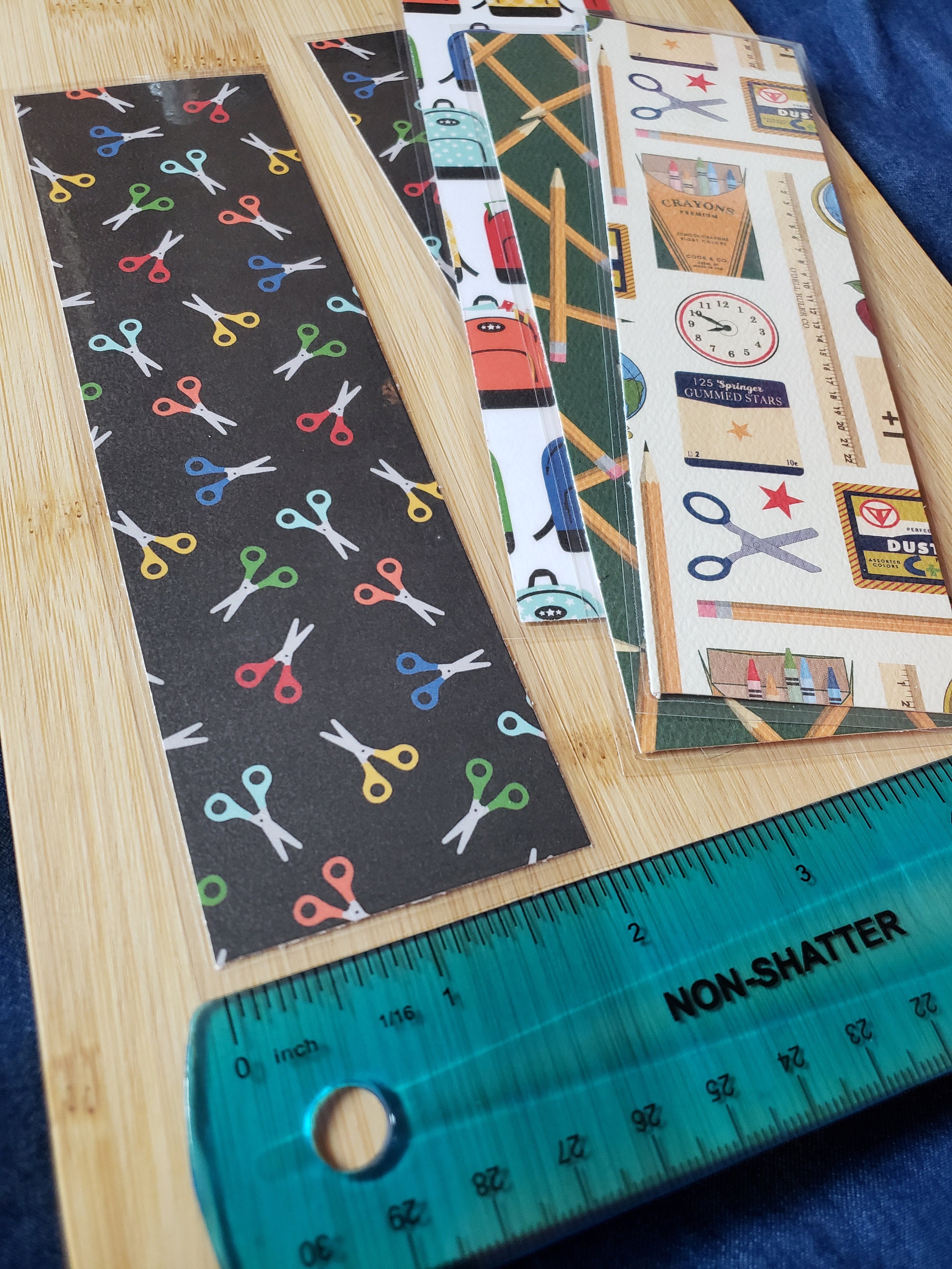 Back to School Double-sided Handmade Laminated Bookmarks - Etsy