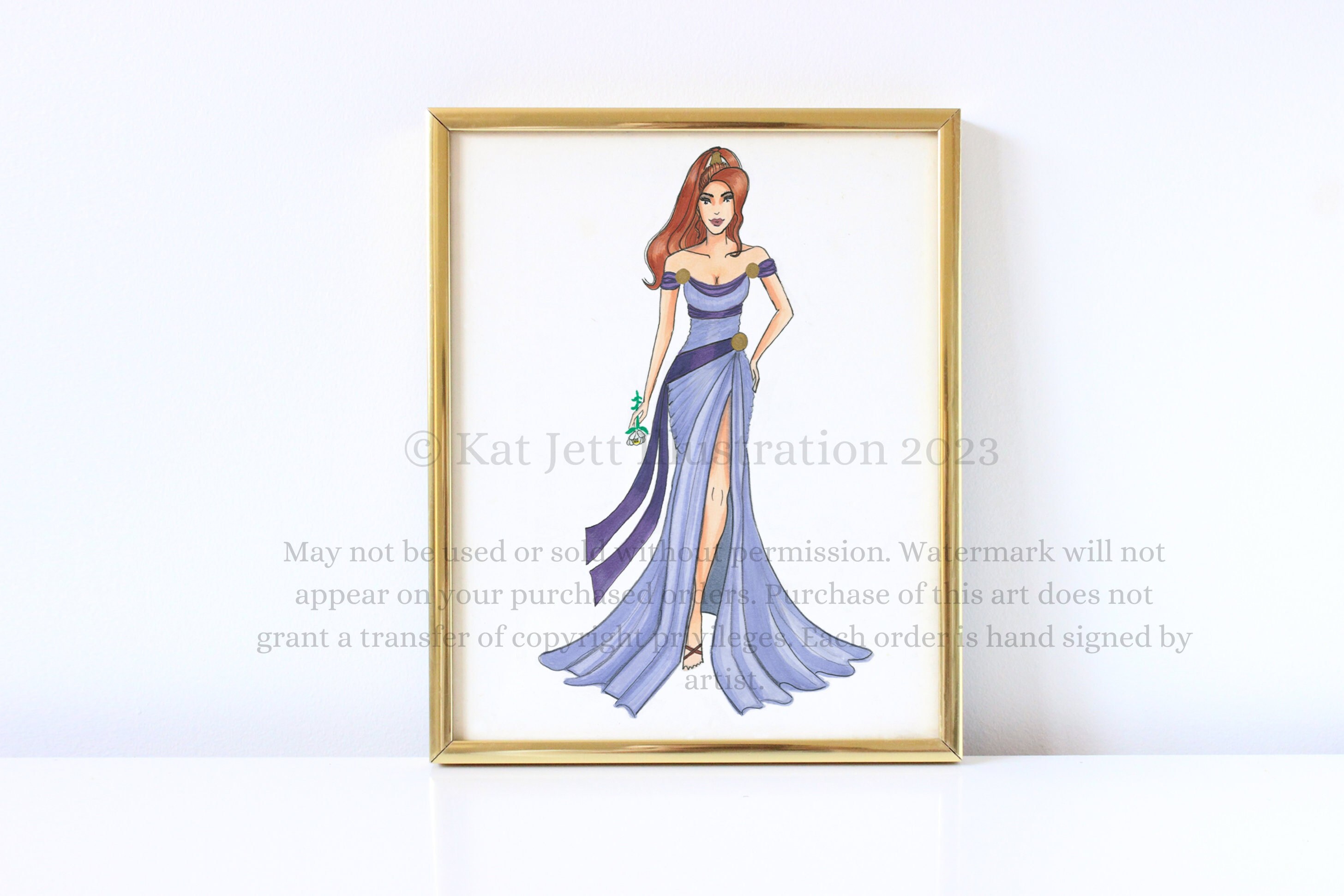 The Damsel Meg (fahsion Illustration Print) - Etsy