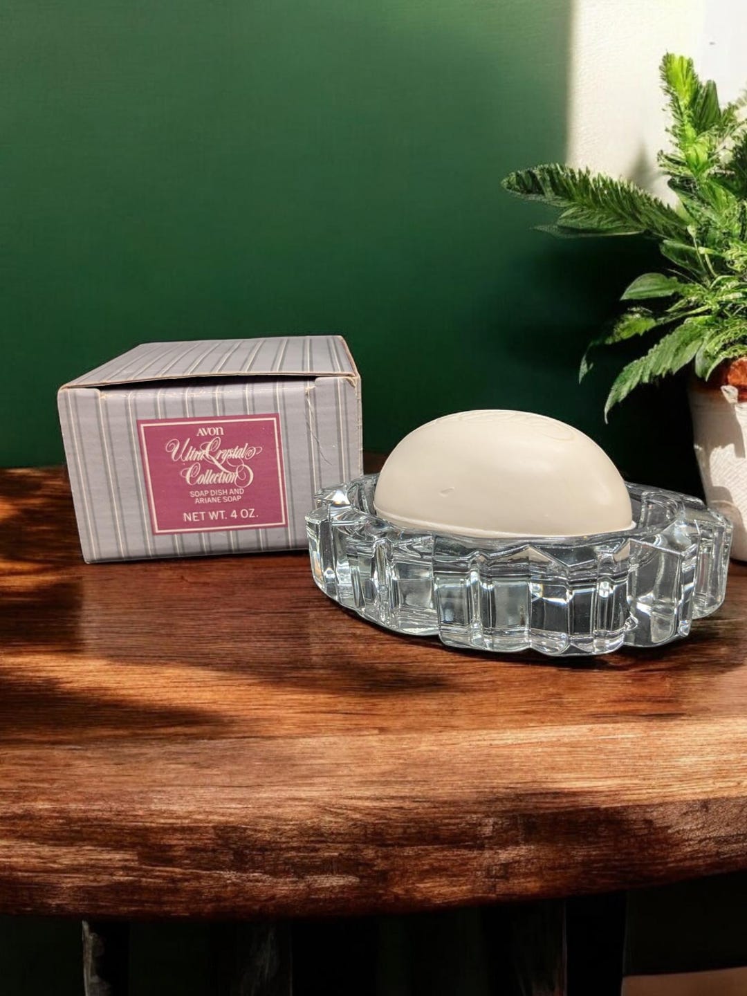 Vintage Avon Ultra Crystal Collection, Soap Dish and Ariane Soap - Etsy