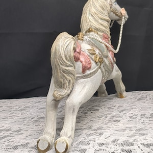 Beautiful Large Vintage Hand-painted Ceramic Carousel Horse - Etsy