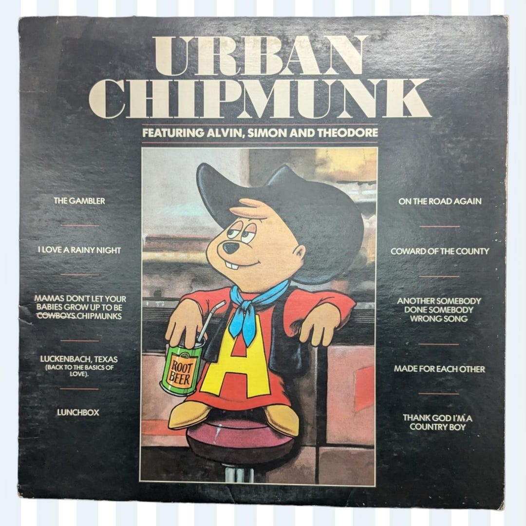1981 Urban Chipmunk Featuring Alvin Simon and Theodore Vinyl Record - Etsy